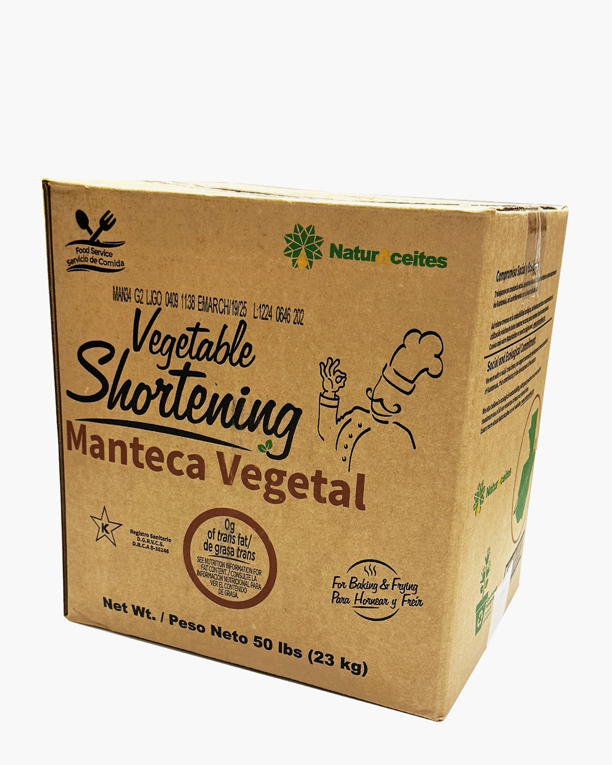 Shortening Palm 50 LBS Manteca Vegetal - $39.95 – Lone Star Supply