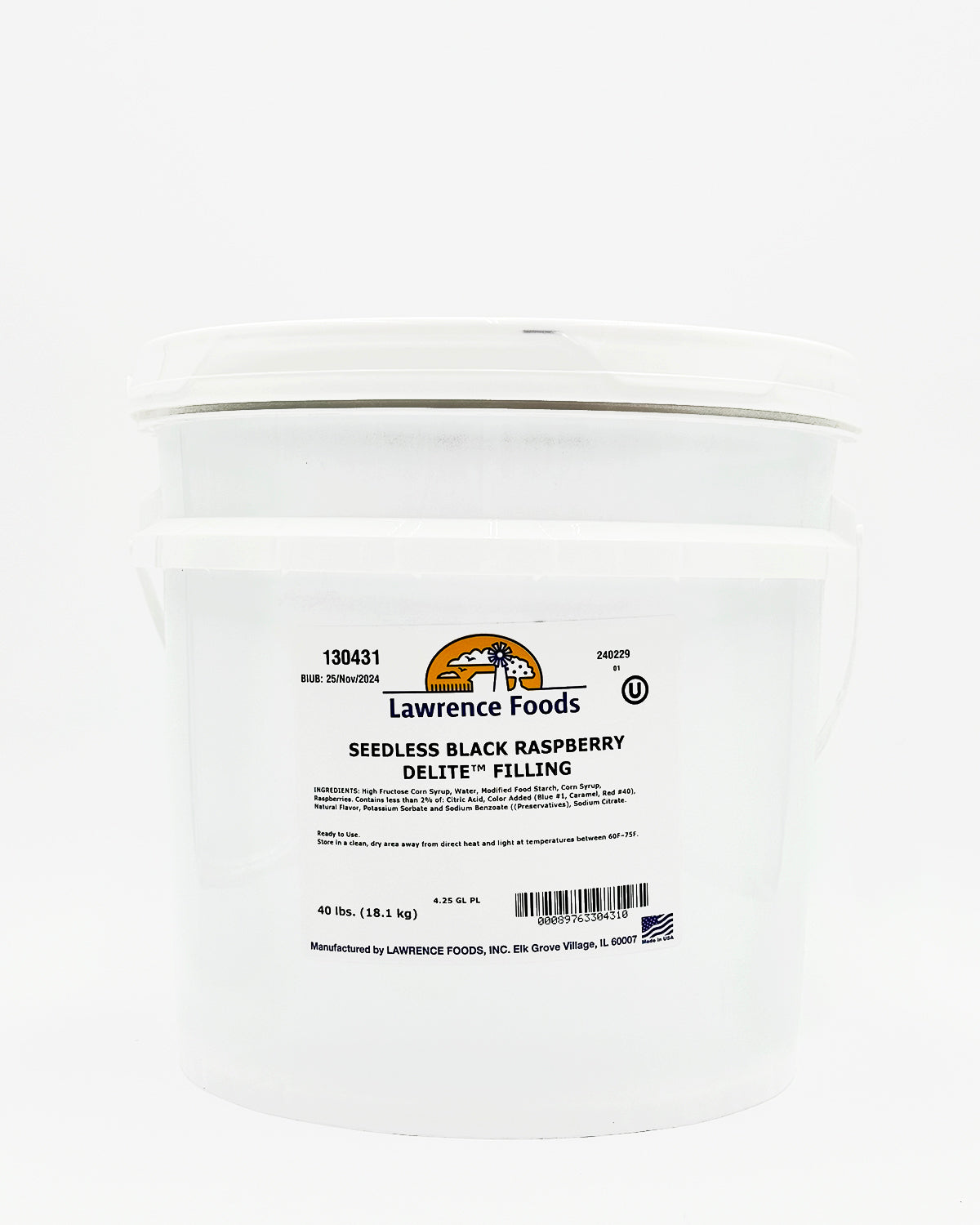 Raspberry Black Seedless Filling 40# Lawrence – Lone Star Supply